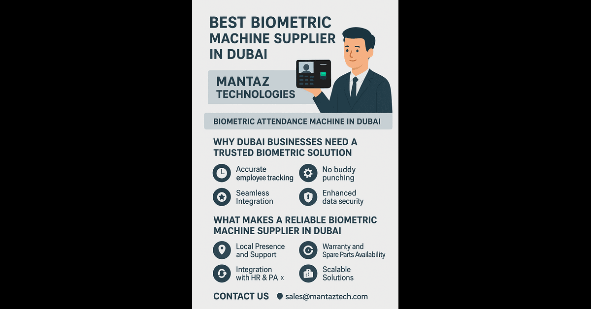 Biometric Machine Supplier in Dubai | Mantaz Technologies